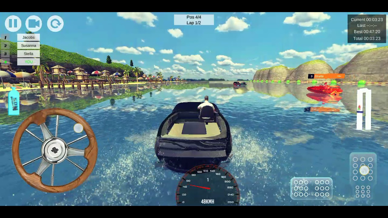 Boat race game. fun game. exciting race. play games with me. - YouTube