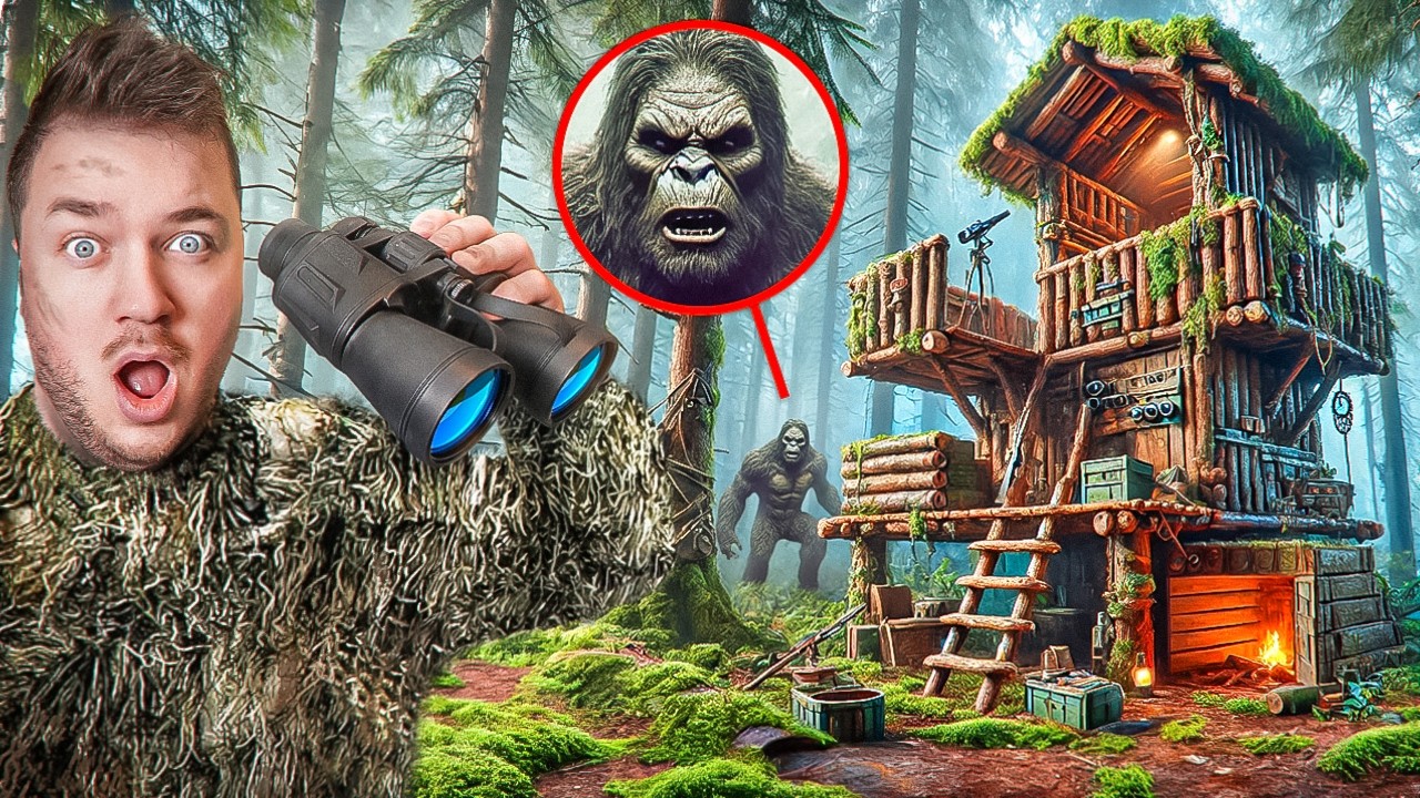 BUILDING A BOX FORT SPY BASE TO CAPTURE BIG FOOT! (Cardboard Crafts ...