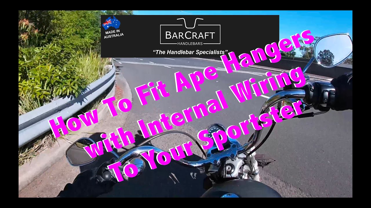 New Bars with Internal Wiring on Harley Davidson Sportster. Barcraft ...