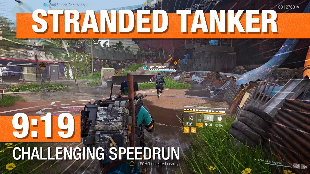 The Division 2 Speedrun - Stranded Tanker Challenging 9:19 (kim madsen & smudja) - YouTube