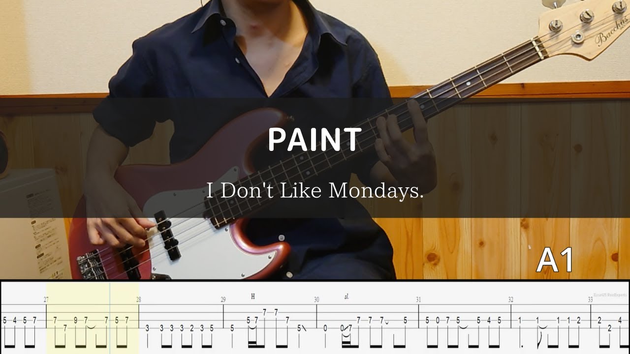 I Don t Like Mondays PAINT Bass Cover TAB ONE PIECE OP i-don-t-like-mondays-paint-bass-cover-tab-one-piece-op