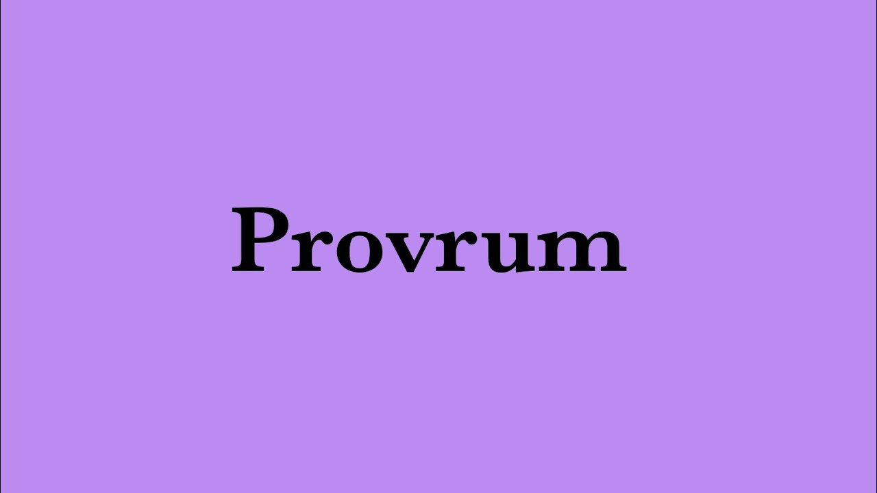 Provrum - YouTube