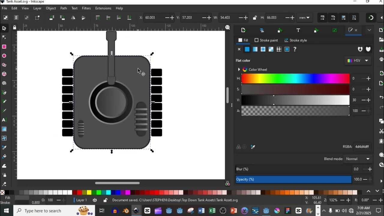 2d game graphics design in Inkscape - Timelapse - YouTube