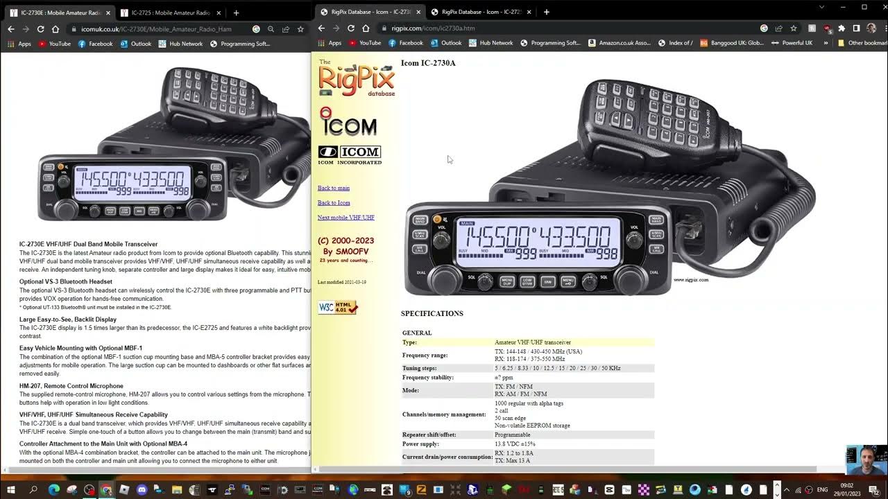 ICOM IC-2730 DUAL BAND MOBILE HAM RADIO - YouTube