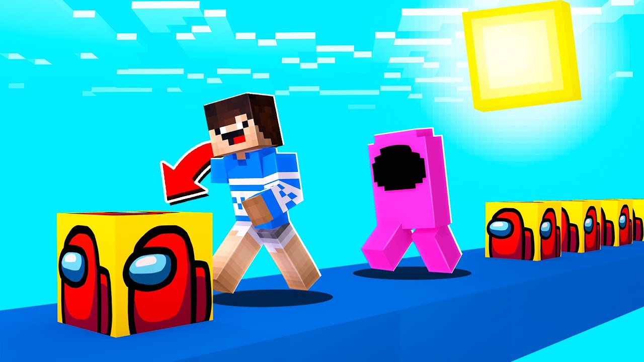 DESAFIO DA LUCKY BLOCK DO AMONG US NO MINECRAFT! - YouTube