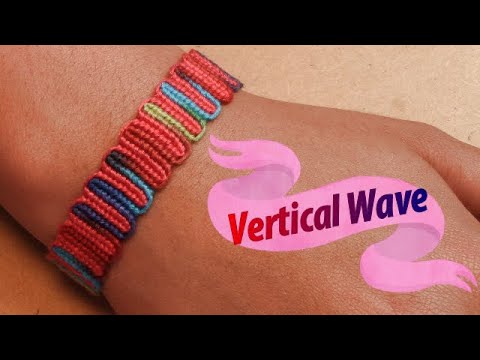 Friendship Bracelet: Vertical Wave Easy for Beginners - YouTube