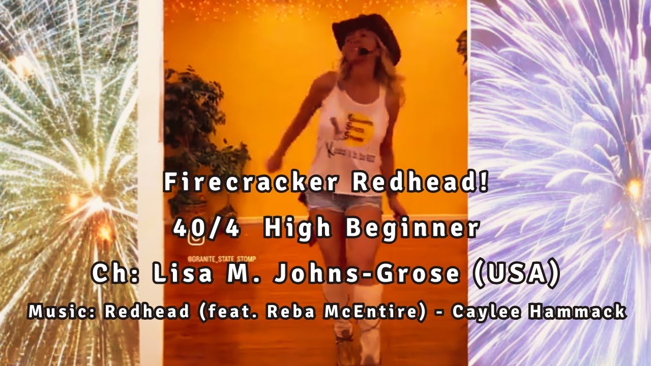 Firecracker Redhead - Line Dance Tutorial - YouTube