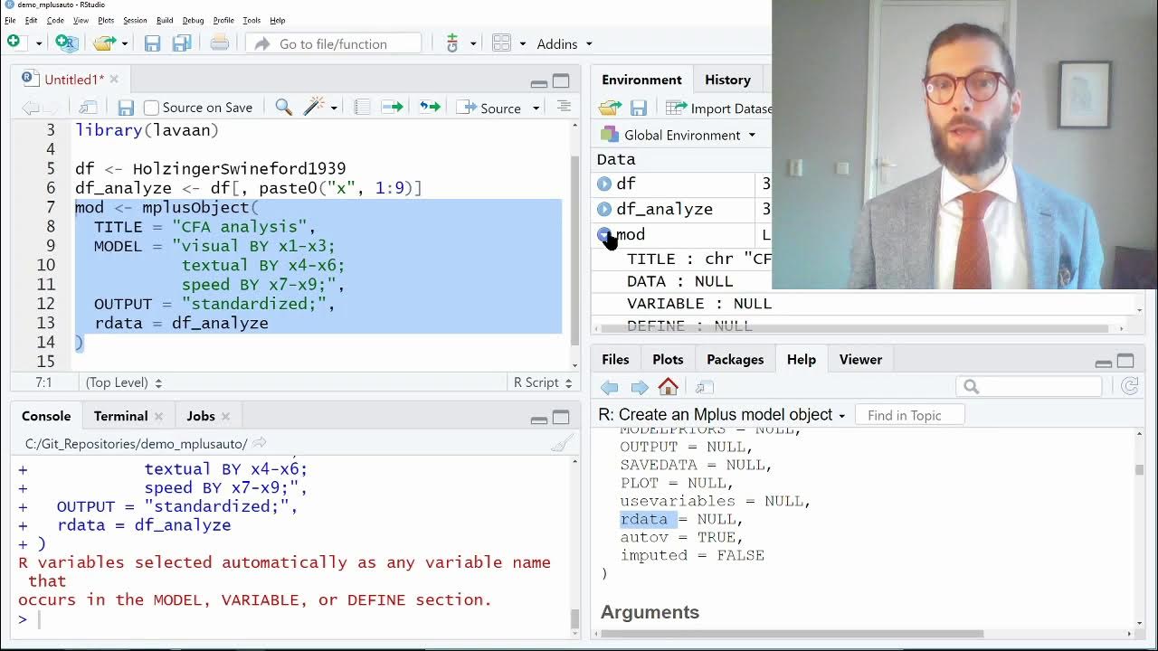 Control Mplus from R using MplusAutomation - YouTube