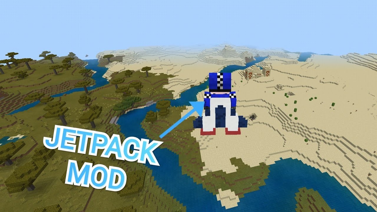 Minecraft PE; BEST JETPACK MOD - YouTube