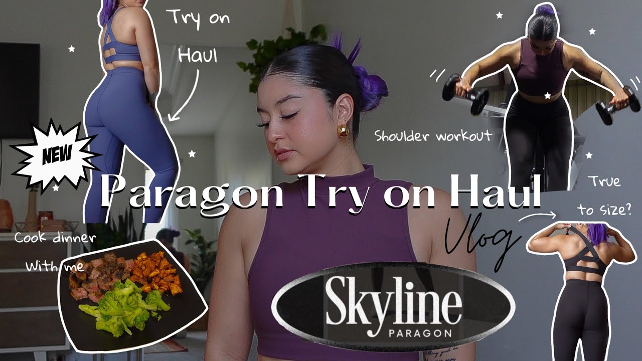 Activewear haul NEW Paragon Skyline launch (shoulder workout vlog ...