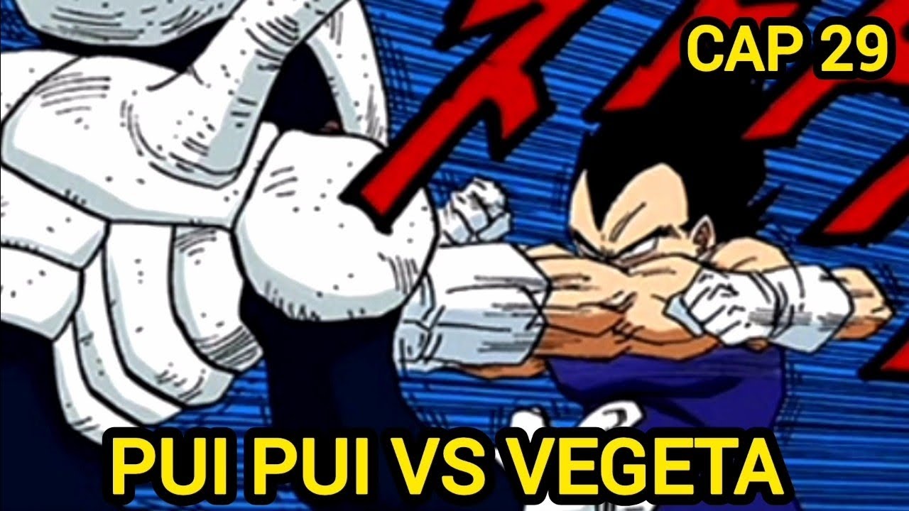 DBZ SAGA DE MAJIN BUU MANGA A COLOR CAPITULO 29 PUI PUI VS VEGETA - YouTube