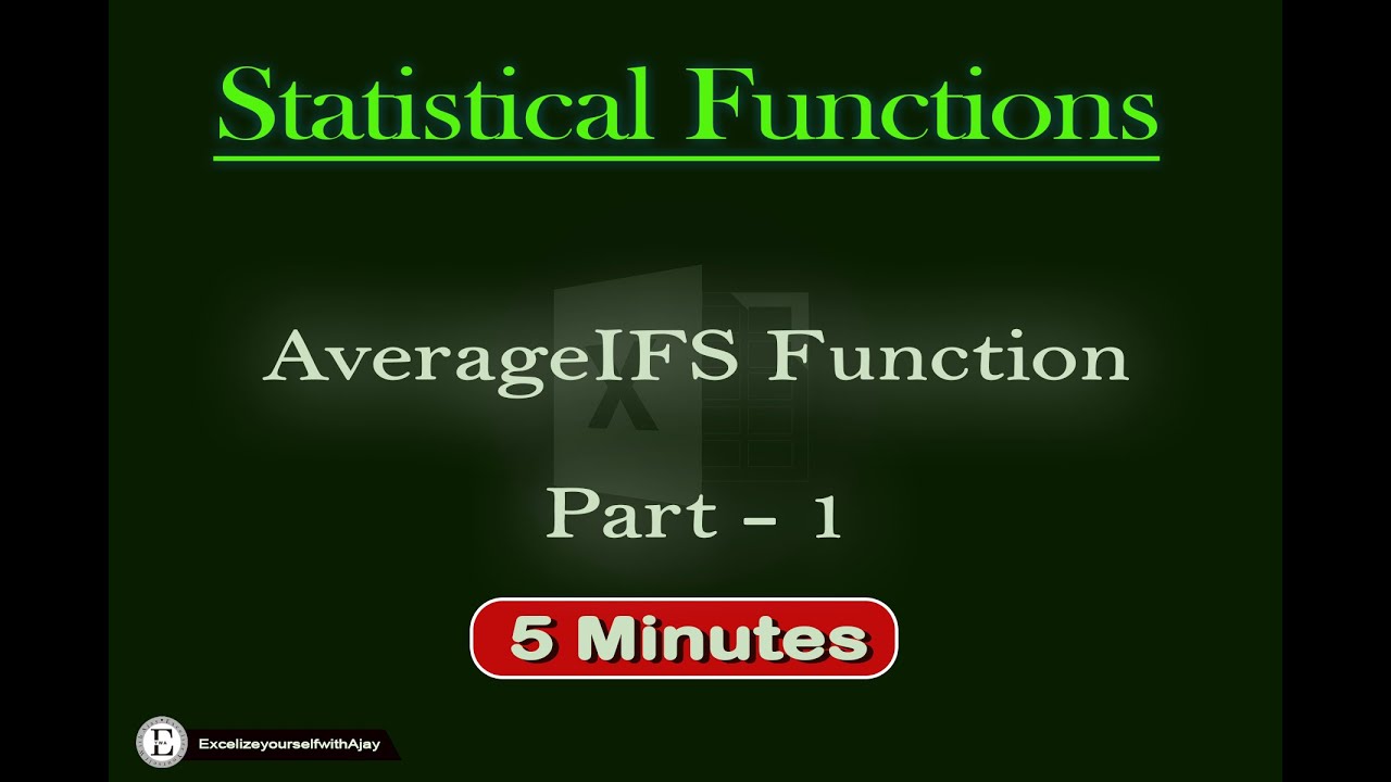 Averageifs Basic Youtube