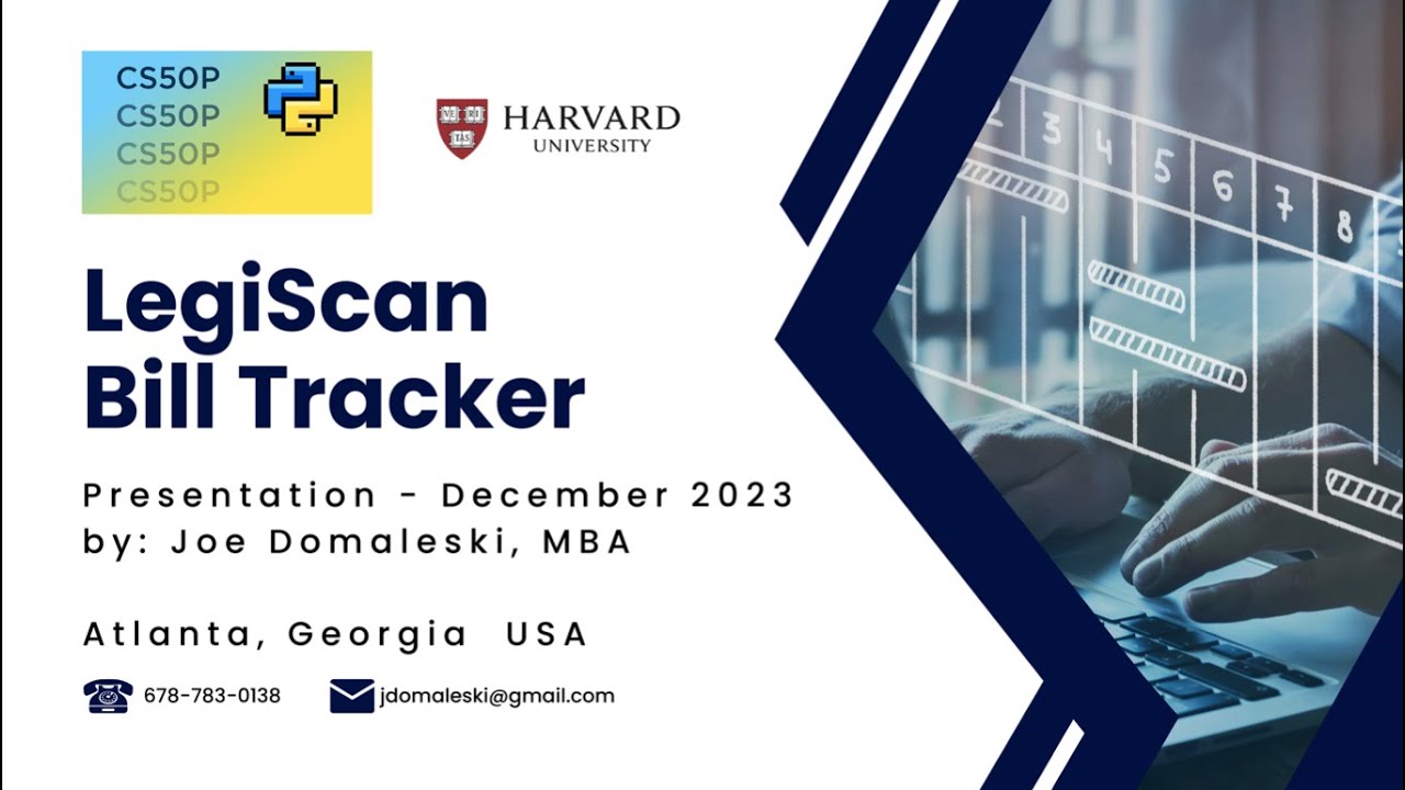 LegiScan Bill Tracker (Python programming project for CS50) - YouTube