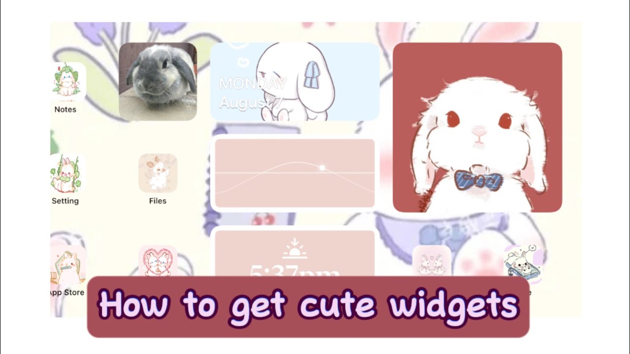 How to get cute widgets on your IPhone/ IPad 🐰 - YouTube