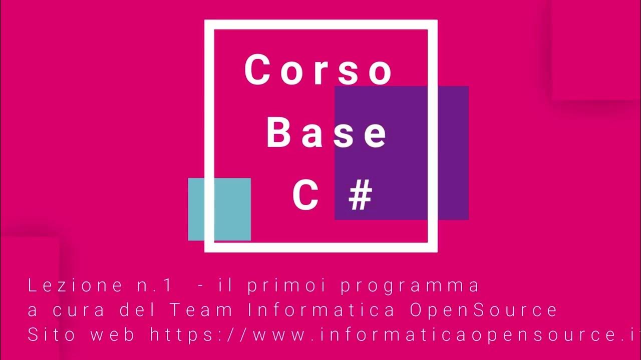 Corso C# - Lezione n.1 - Il primo programma - YouTube