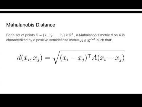 Online Adaptive Mahalanobis Distance Estimation - YouTube