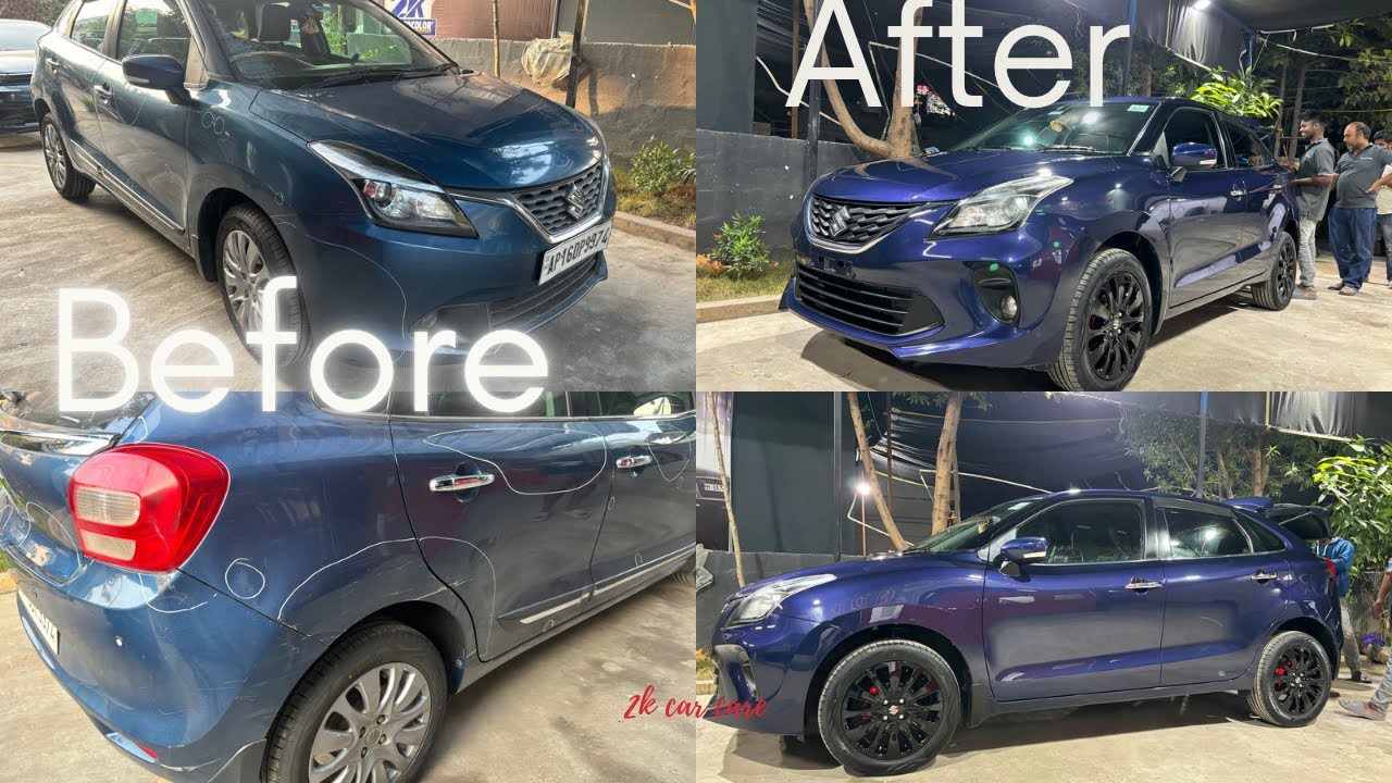#baleno blue colour change#colour modification at 2k car care ...