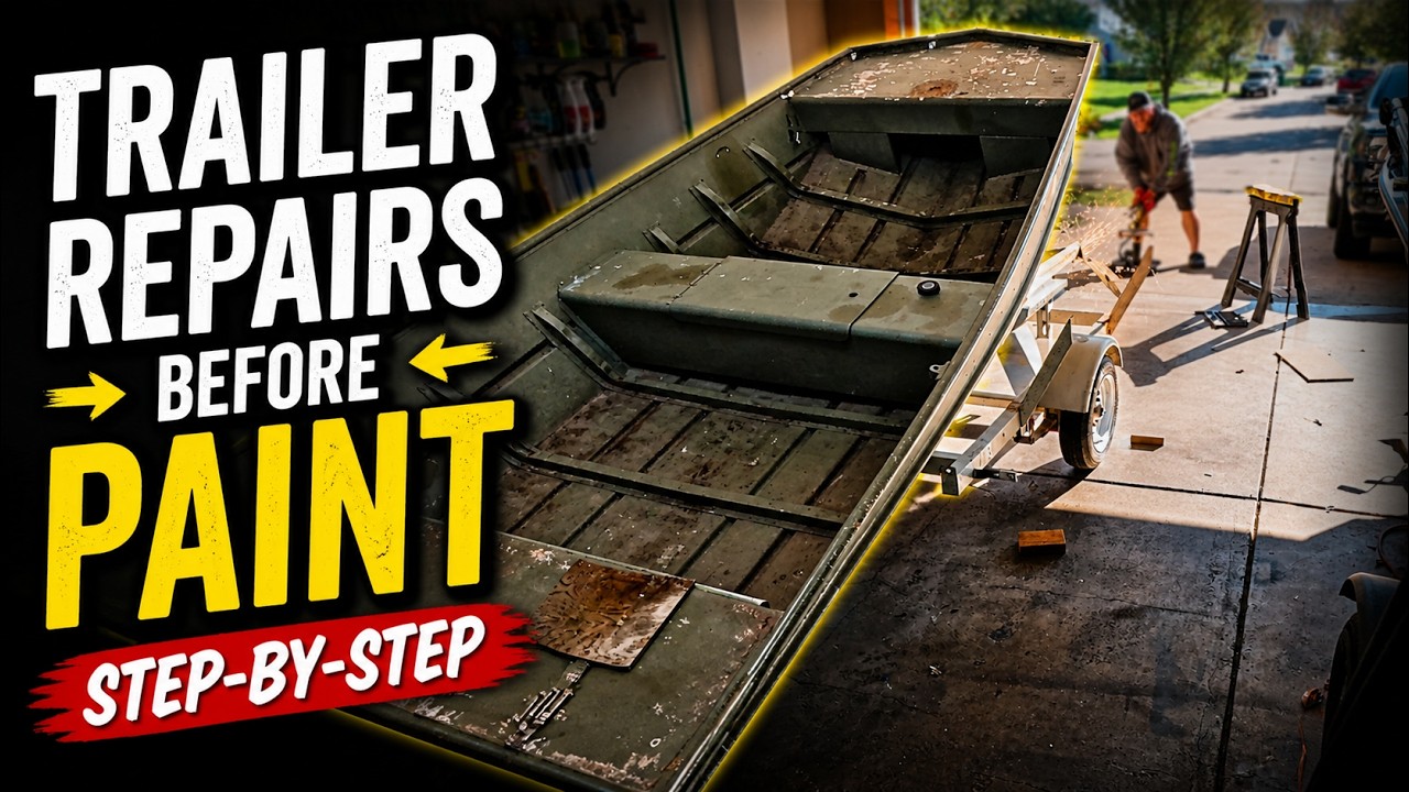 1448 Lowe Jon Boat Build | Boat Trailer Restoration Part 1 - ep. 3 ...