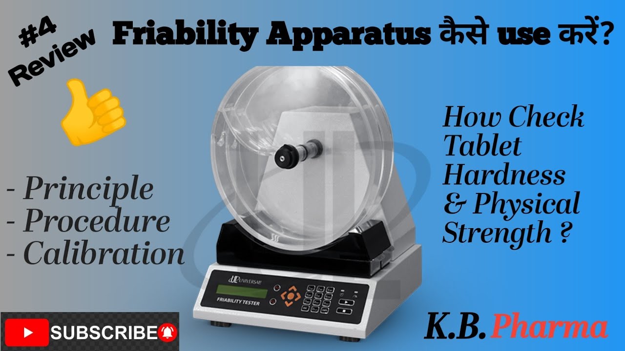 Friability Apparatus kaise use kare- Instrument, Procedure, Calibration ...