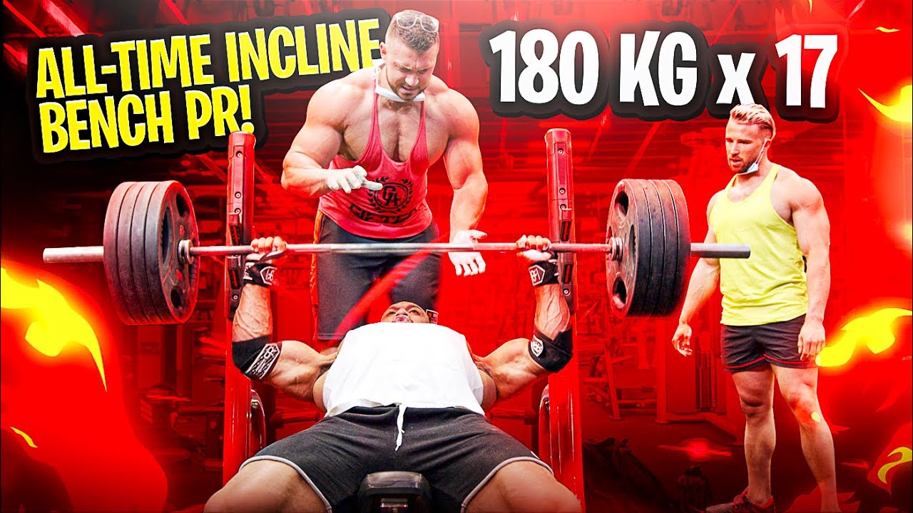 ALL-TIME INCLINE BENCH PRESS PR! 180 KG x 17! - YouTube