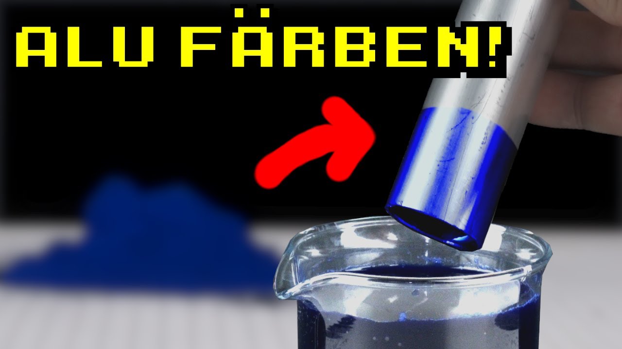 Aluminium eloxieren und färben! Eloxal Verfahren für Zuhause - YouTube
