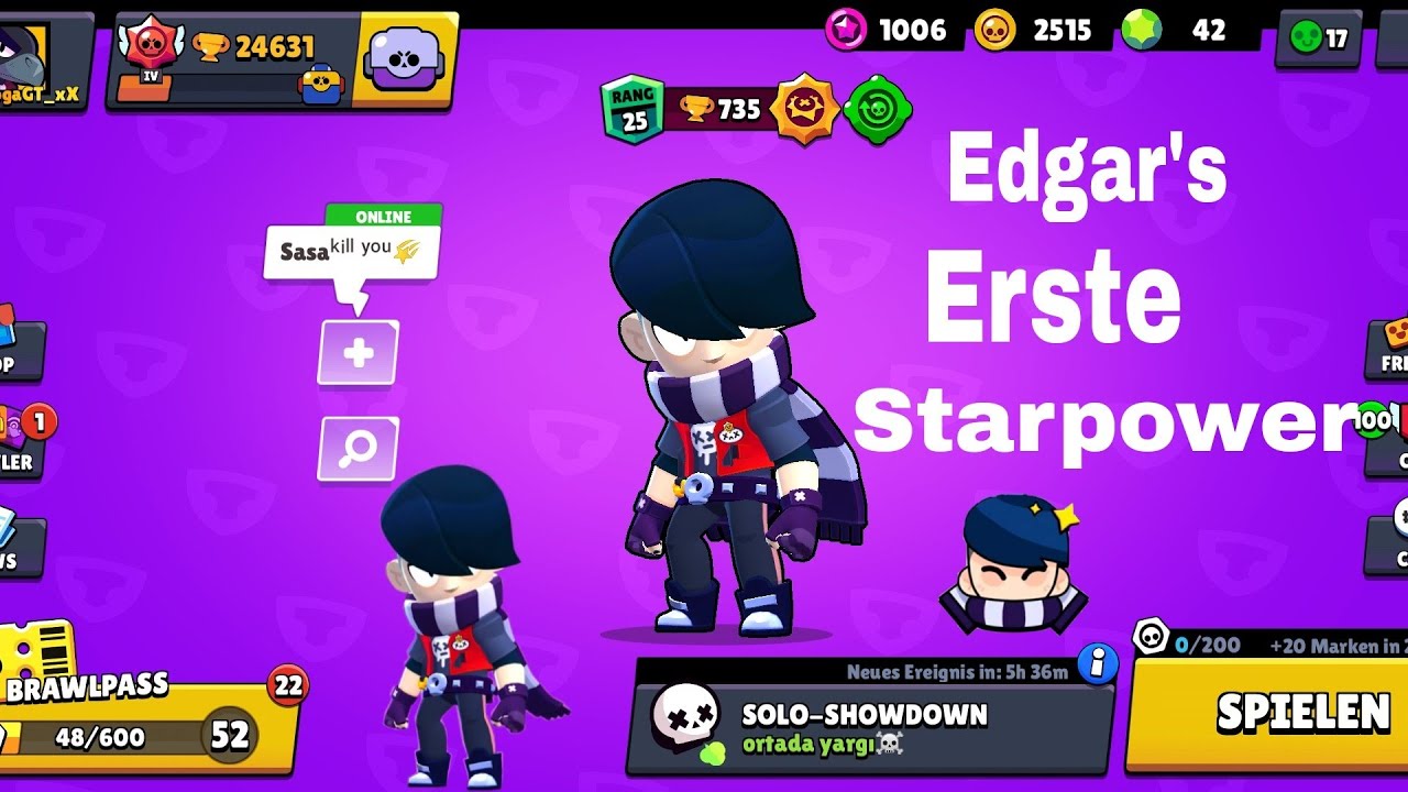 Edgar's erste starpower ausprobieren // brawl stars - YouTube