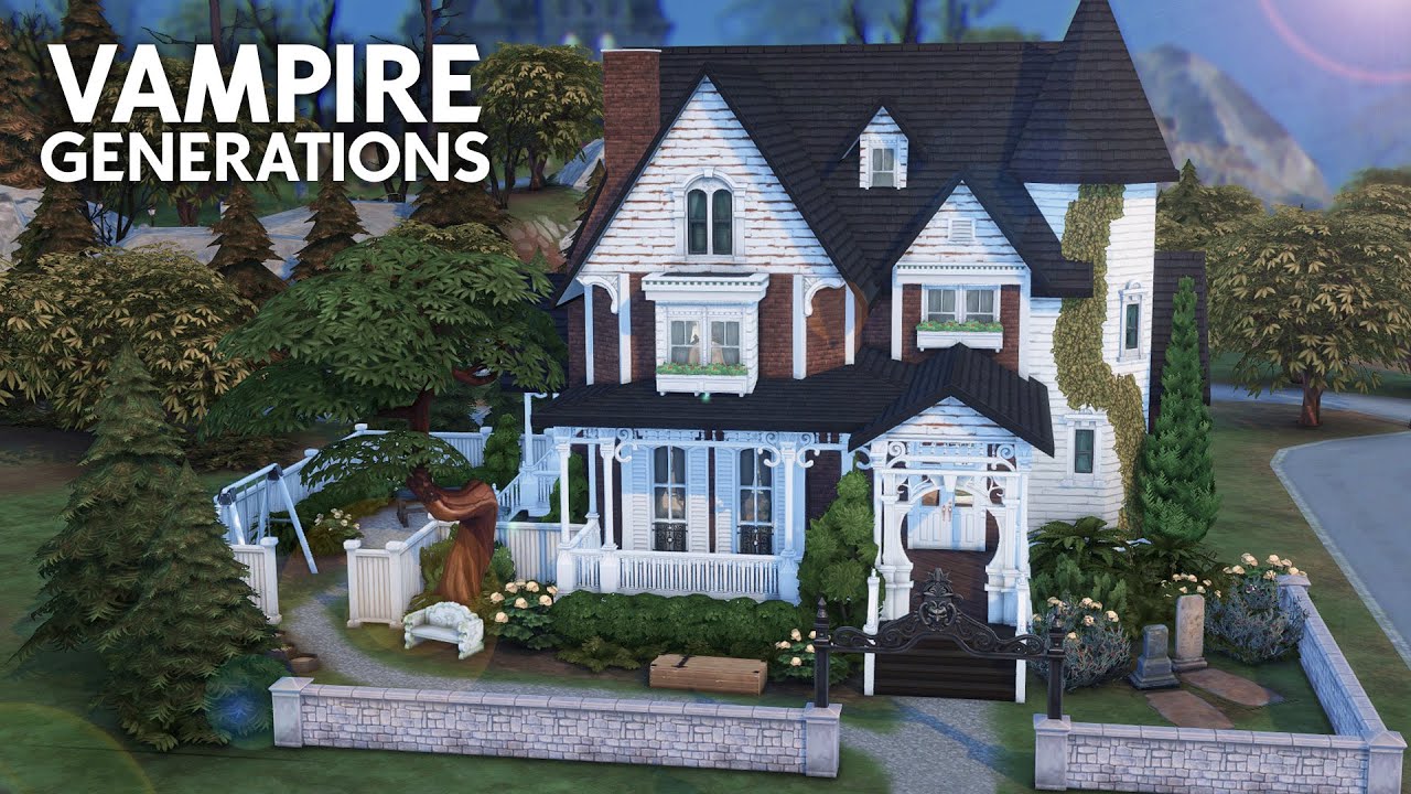 Vampire Family Generations Home // The Sims 4 Speed Build - YouTube