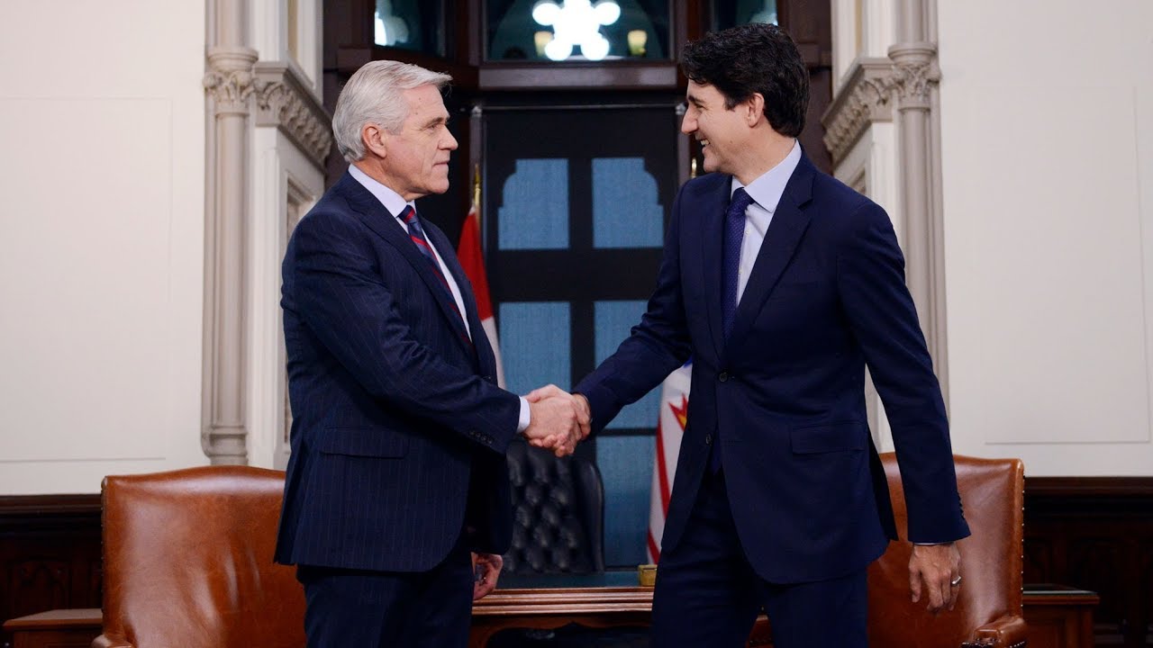 Justin Trudeau meets with Newfoundland Premier Dwight Ball - YouTube