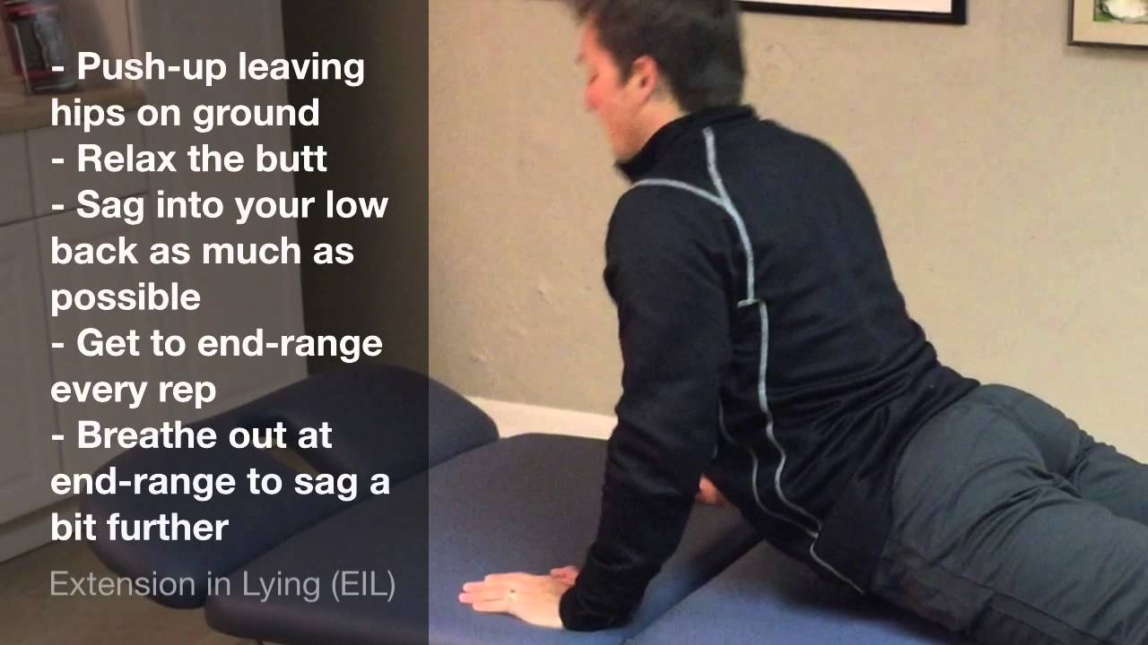 MDT Low Back Extension (McKenzie) - YouTube