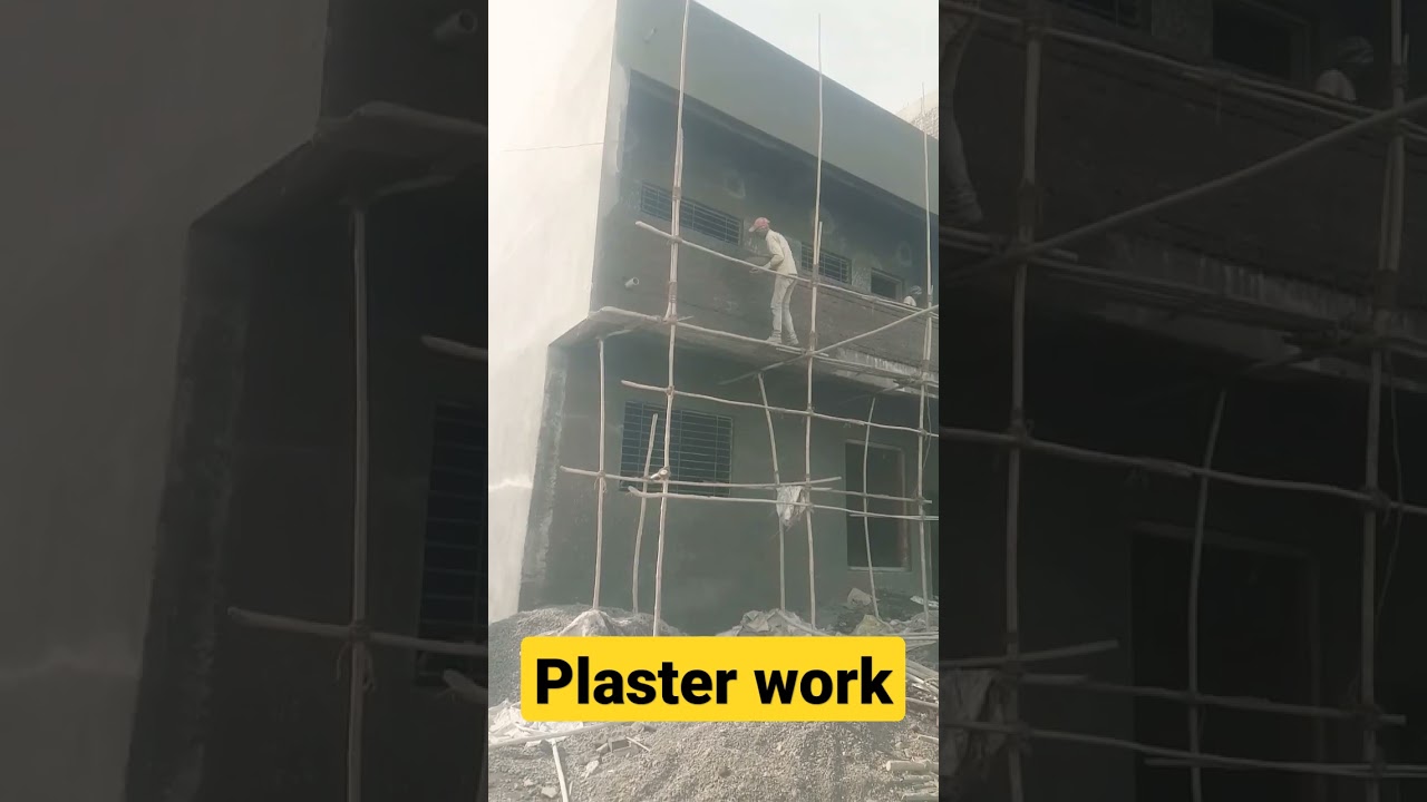 Front Side plaster work in progress #Samajmandir site - YouTube