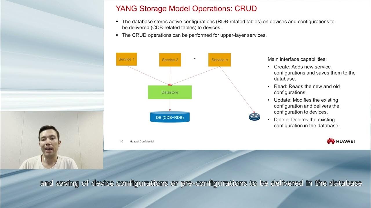 Huawei iMaster NCE's AOC YANG Storage Model - YouTube
