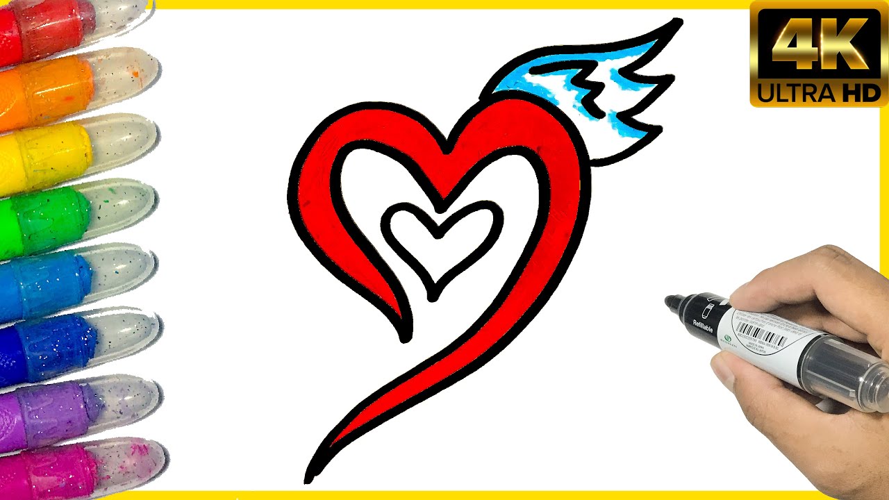 HOW TO DRAW A CUTE HEART || ANY DRAW - YouTube