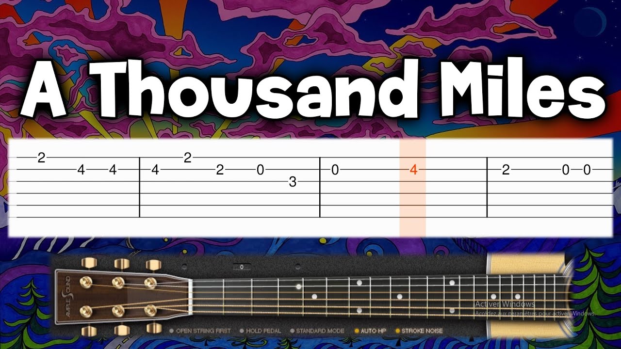 A Thousand Miles - Vanessa Carlton - Guitar tutorial (TAB) - YouTube