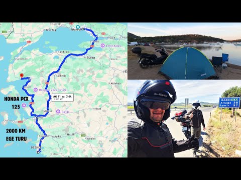 HONDA PCX 125 UZUN YOL EGE TURU 2000 KM !!