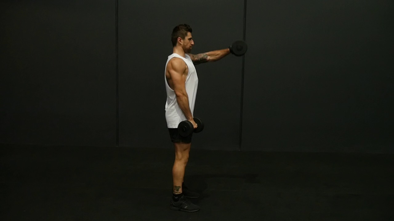 alternating dumbbell front raise - YouTube