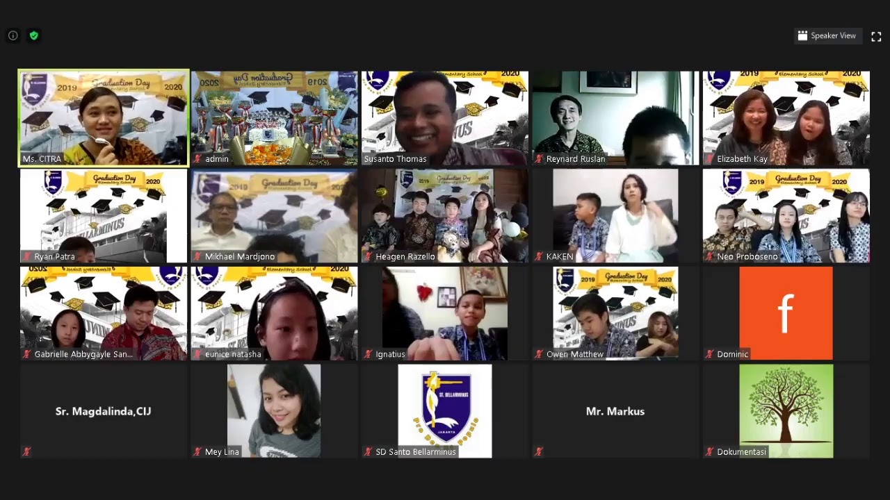 Virtual Graduation SD St. Bellarminus - YouTube