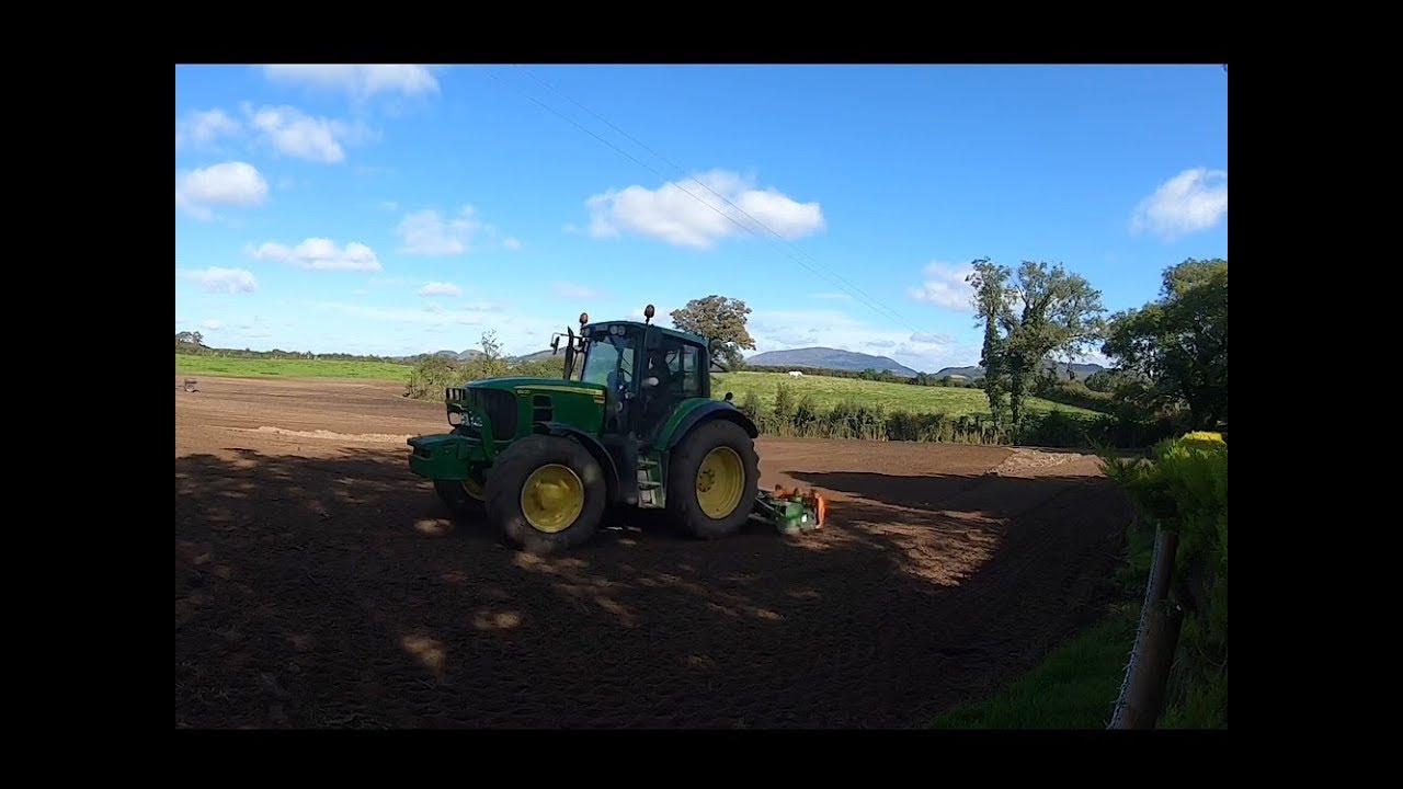 RESEED... POWER HARROWING, LAND LEVELING AND STONES - YouTube