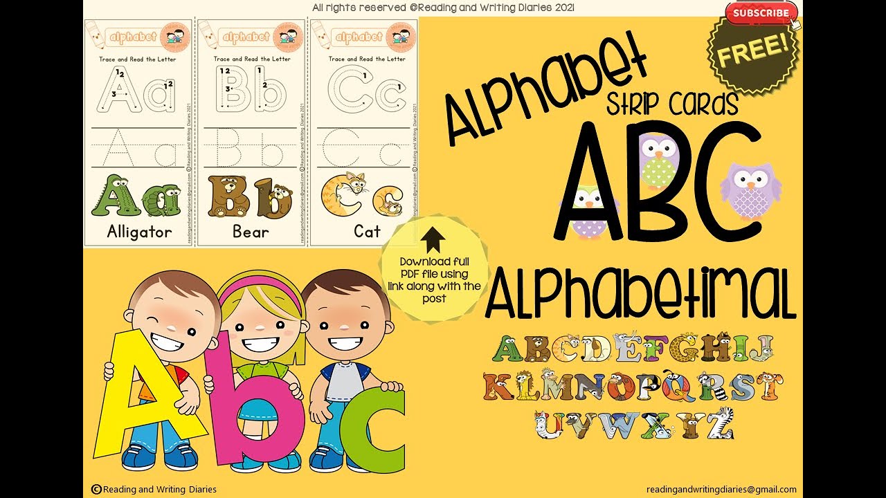 All about Alphabet-Strip Cards with FREE PDF File👇Download Now 👇Click ...