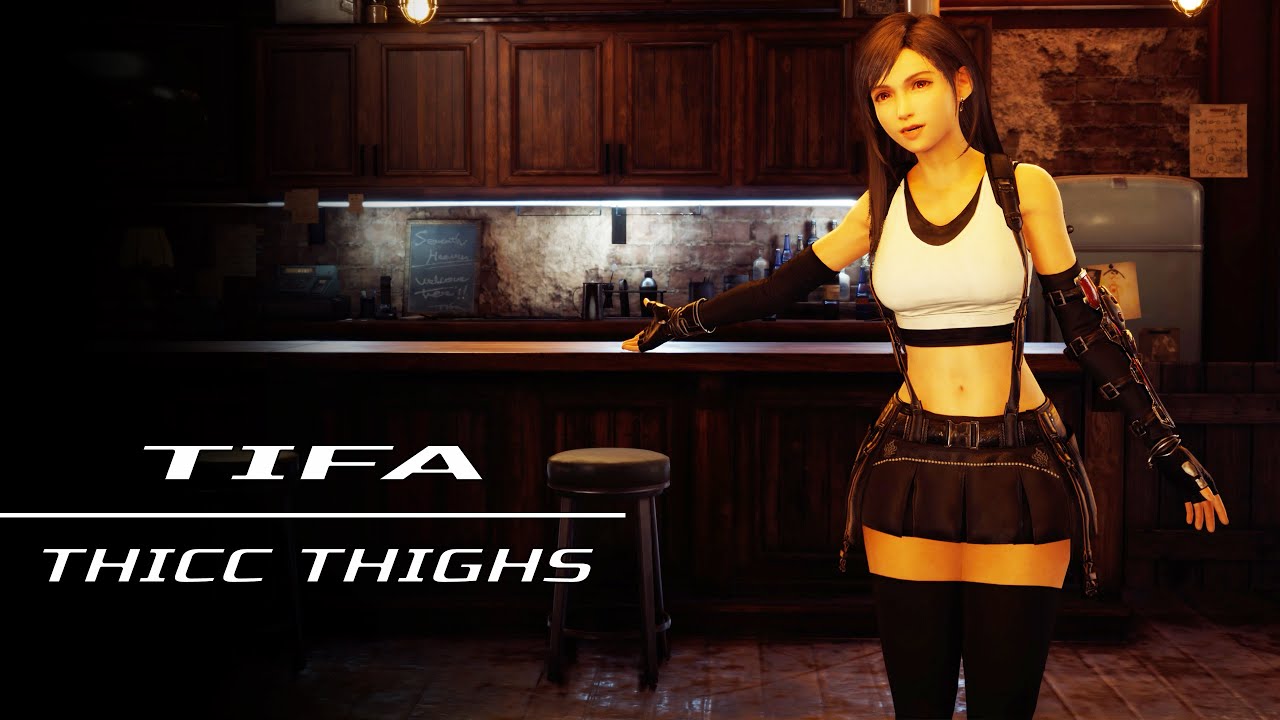 TIFA THICC THIGHS | FINAL FANTASY 7 REMAKE | Tifa mod [4K 60FPS] - YouTube