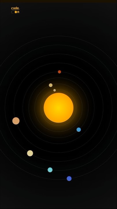 Solar System 3D Animation/Sky Space 3D Circle Animation Using CSS And HTML/#3danimation # ...