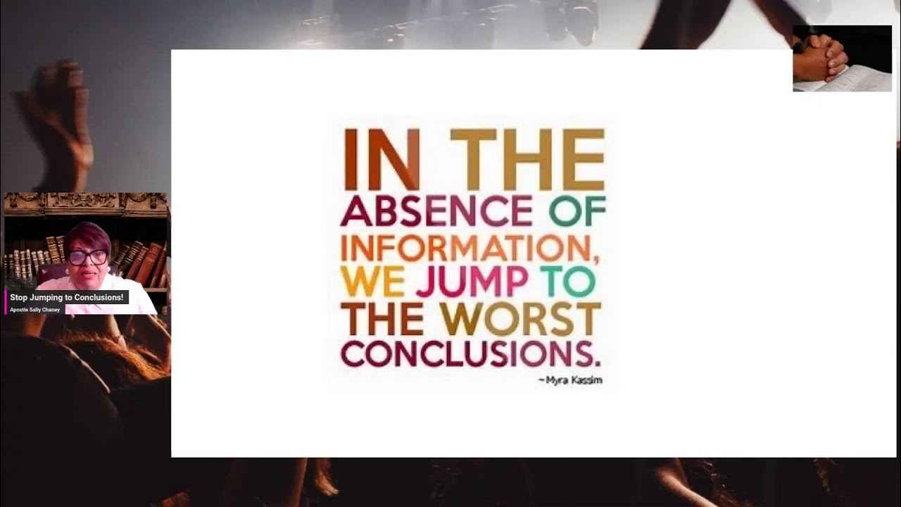 Stop Jumping to Conclusions! - YouTube