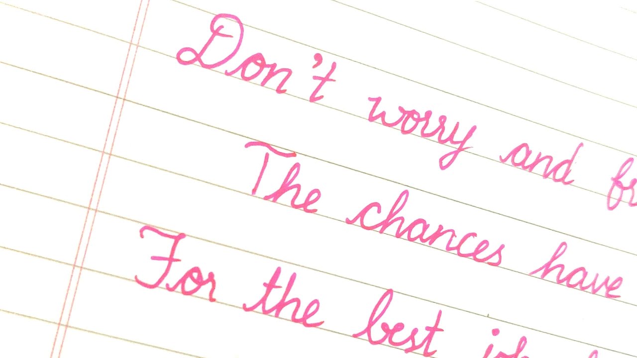 Cursive Handwriting Practice | English letters and sentences | For Kids ...