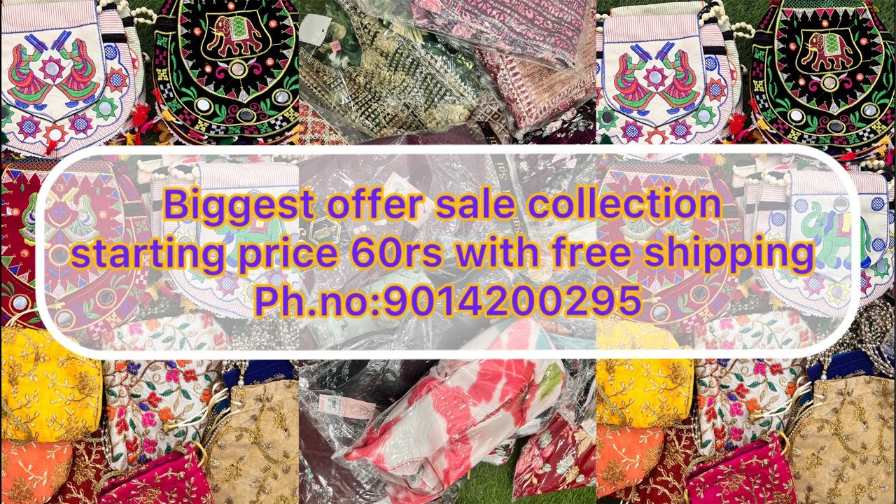 Biggest offer sale collection starting price 60rs with allover India ...