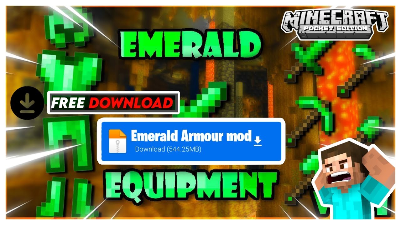 Emerald Armour Addon for Minecraft pocket edition | MCPE addons - YouTube