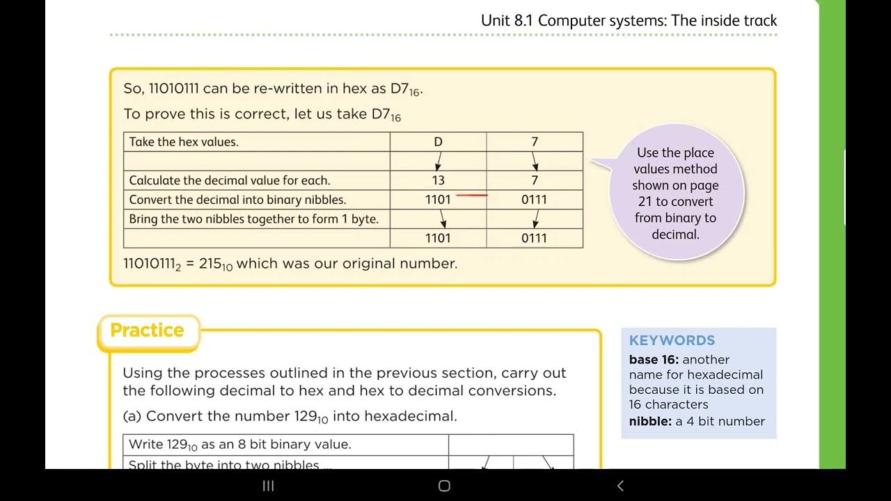 IGCSE Lower Secondary Computing Lesson 17 - Hexa Calculation - YouTube