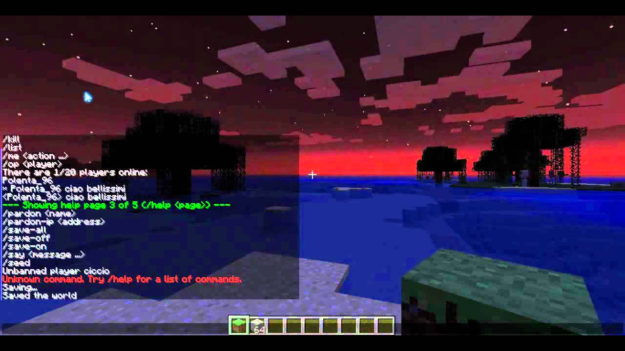 Minecraft Comandi MultiPlayer - YouTube