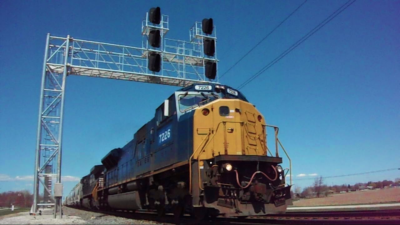 Recently acquired NS SD80MAC still sports her CSX colors as she races ...