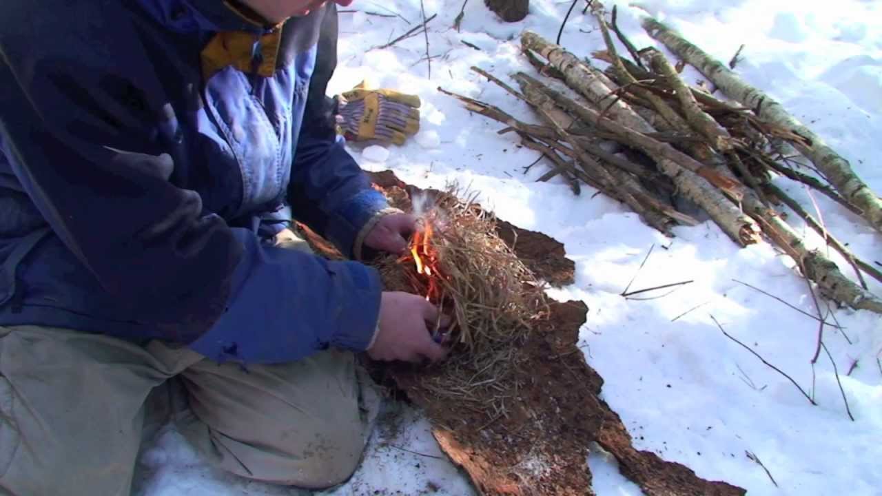 How to Make Fire in Snow - Life in the Northwoods (Ep. 16) - YouTube