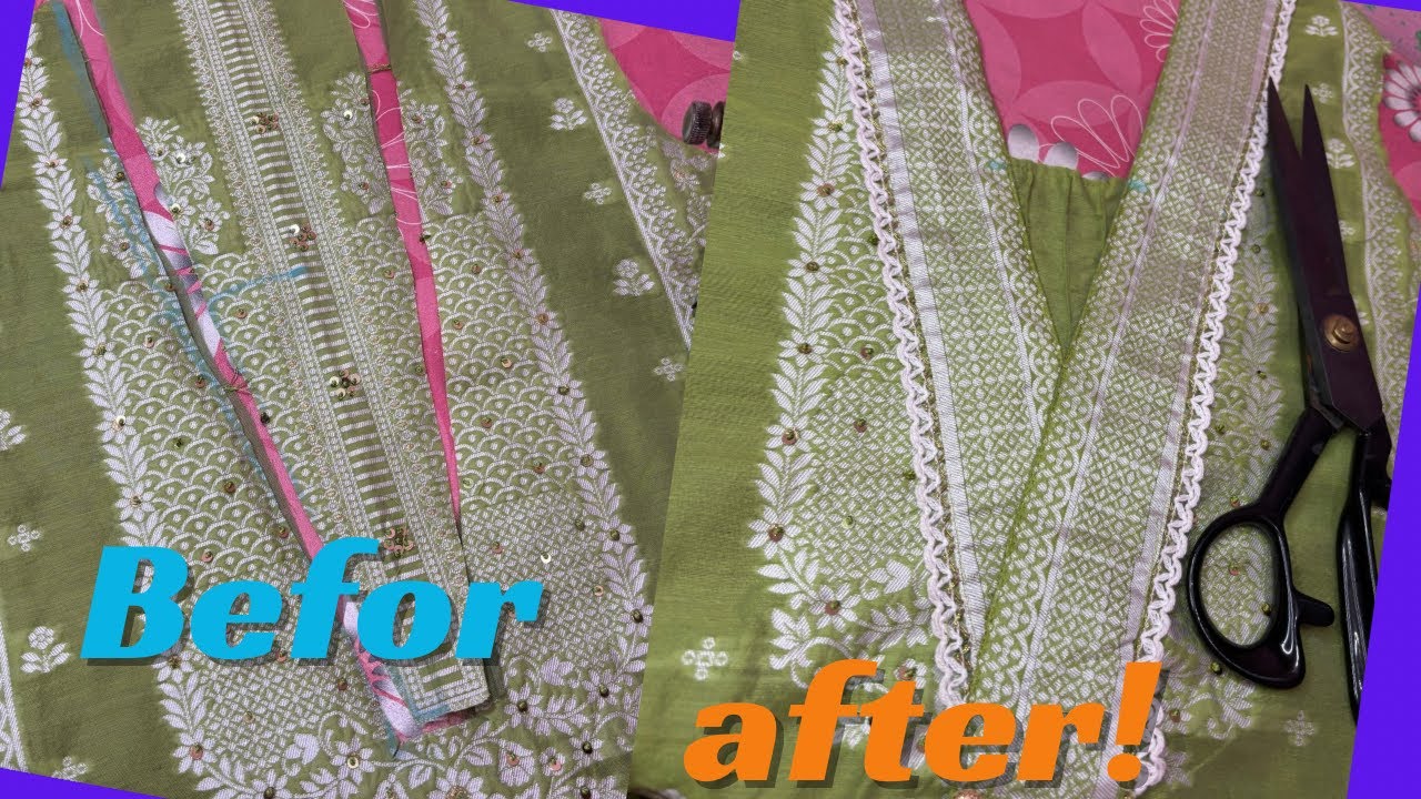 Neck design // Unique And Simple Neck Design Cutting And Stitching ...