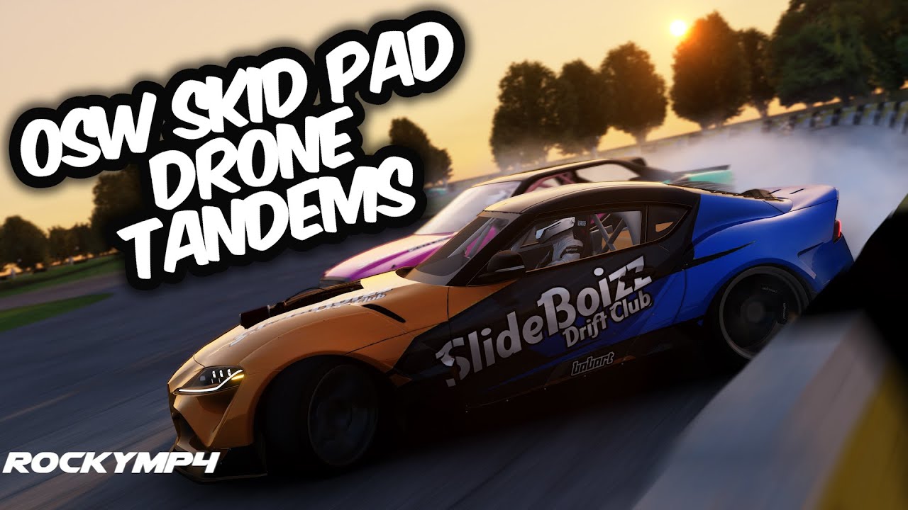 Assetto Corsa Drifting: OSW Skid Pad Tandems (Drone Cam) - YouTube